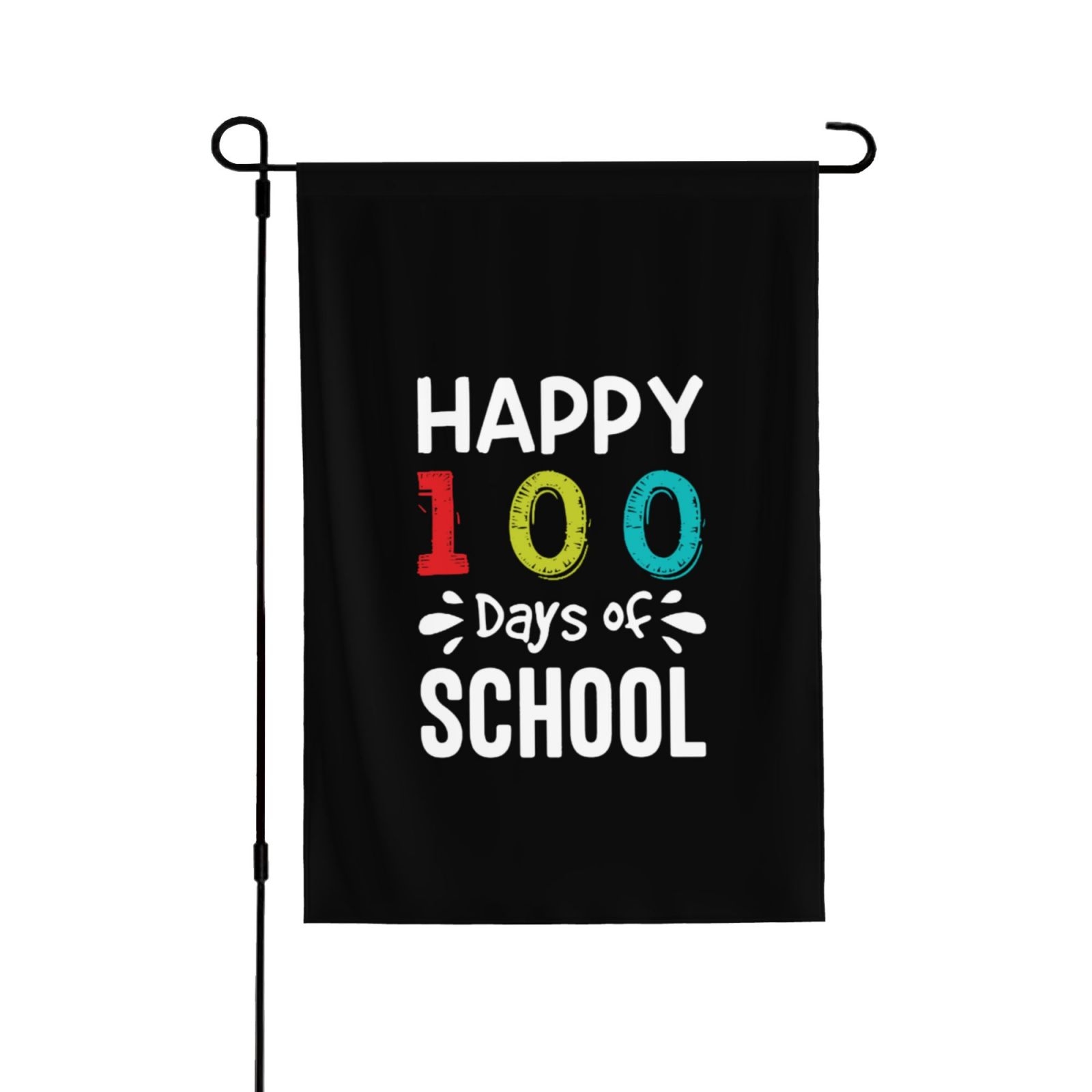 Happy 100th Day Of School Teachers Students Flag Double Sided Garden ...
