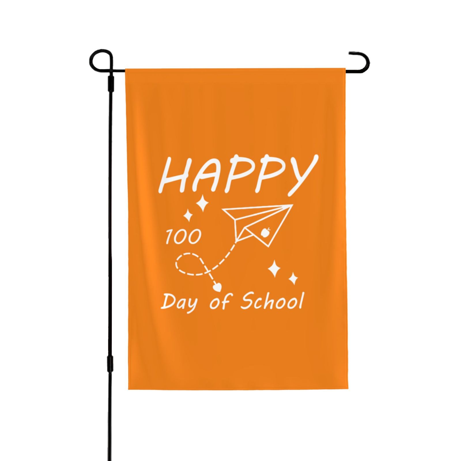 Happy 100th Day Of School Teachers Students Flag Double Sided Garden ...