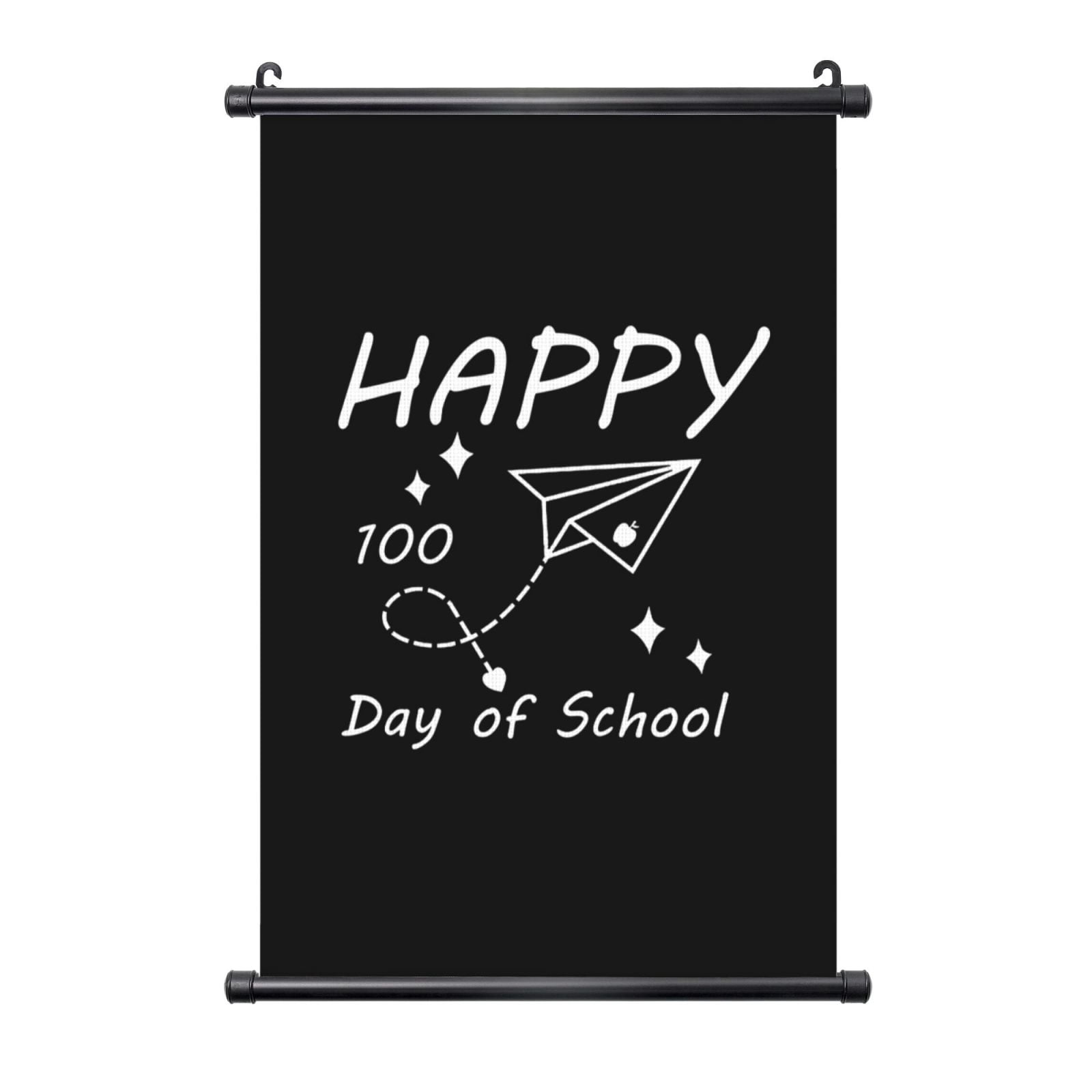 Happy 100th Day Of School Teachers Students Poster Wall Art Banner ...