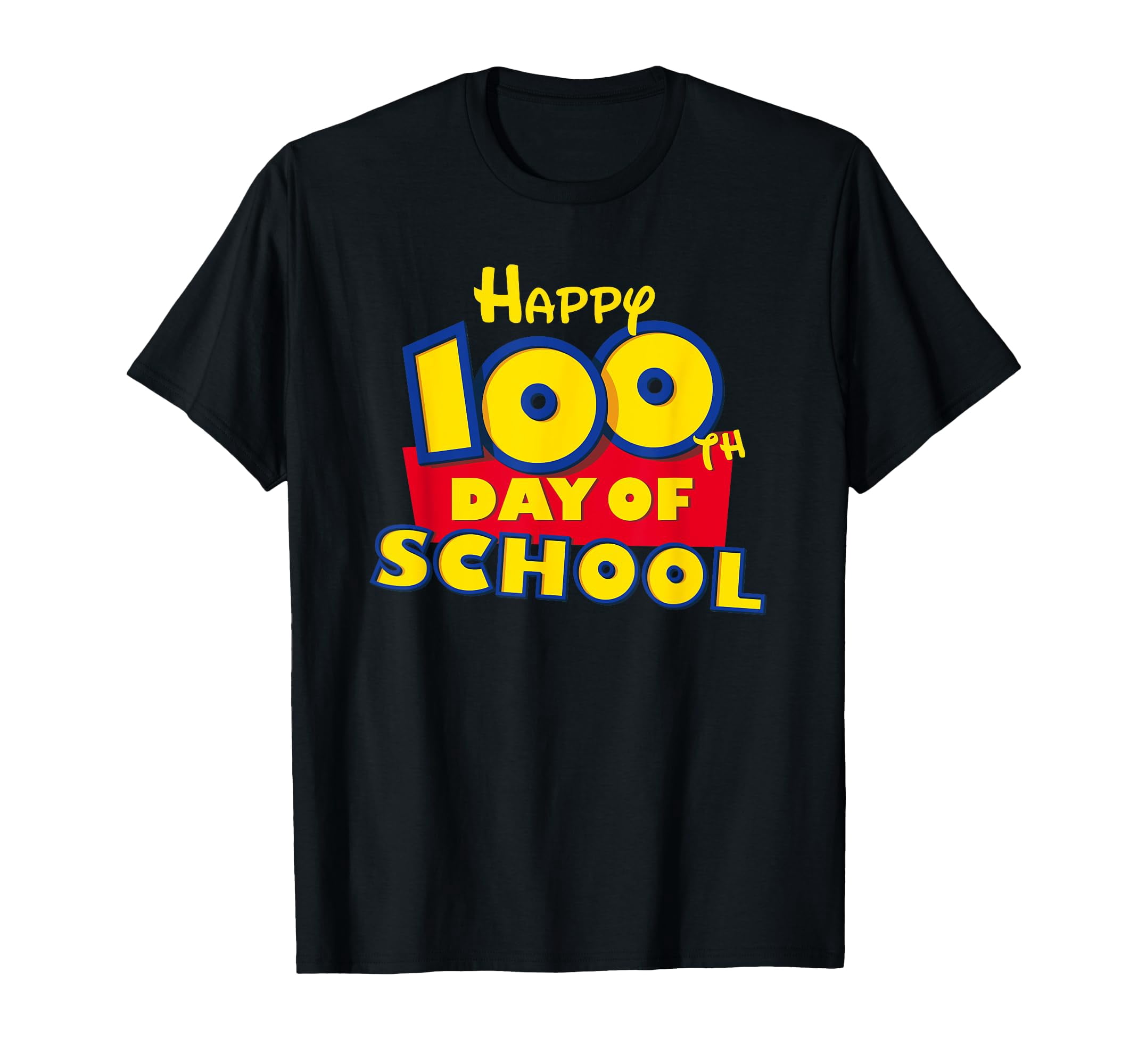 Happy 100th Day of School Cartoon T-Shirt for Teachers or Students ...