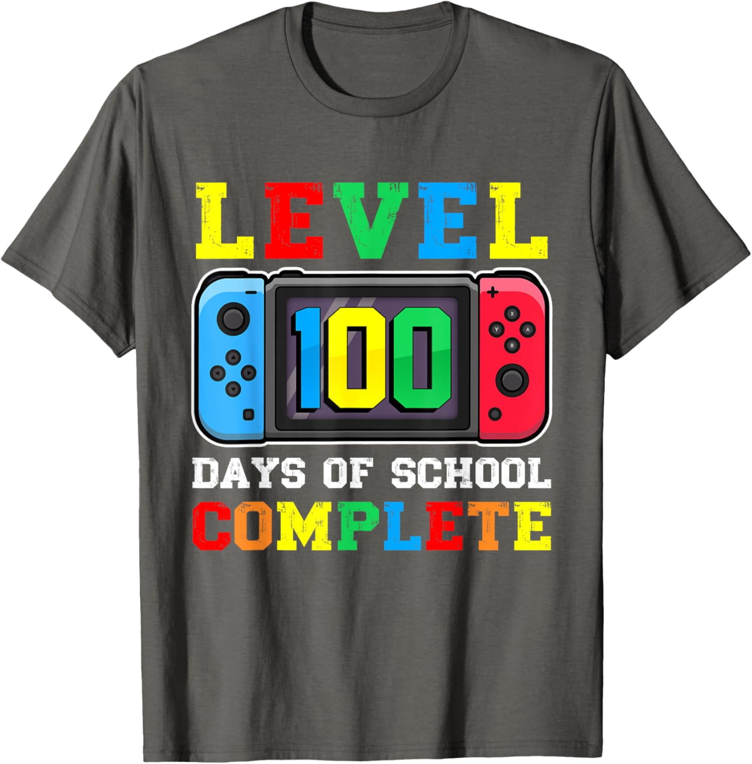 Happy 100th Day of School Tee - Level 100 Days Unlocked Gaming Design ...