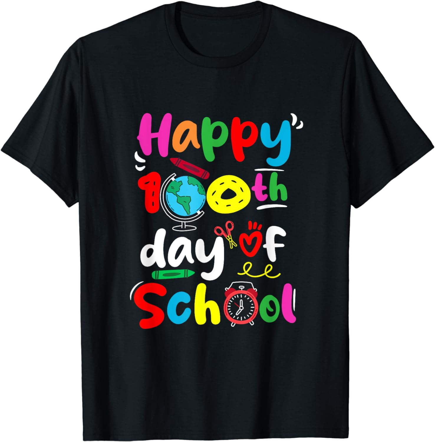 Happy 100th Days Of School Teacher and Student T-Shirt - Walmart.com