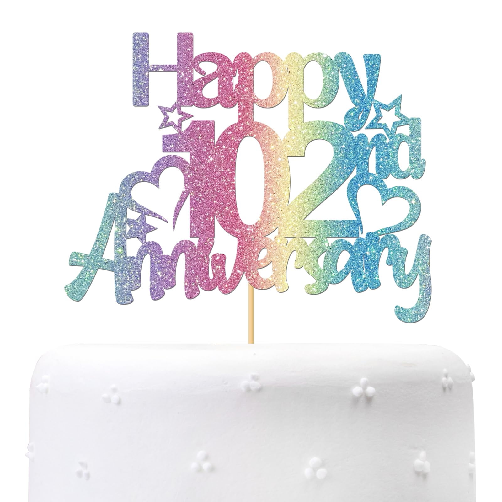 Happy 102nd AnniversaryTRDN Cake Topper - Cheers to 102 Years - 102nd ...