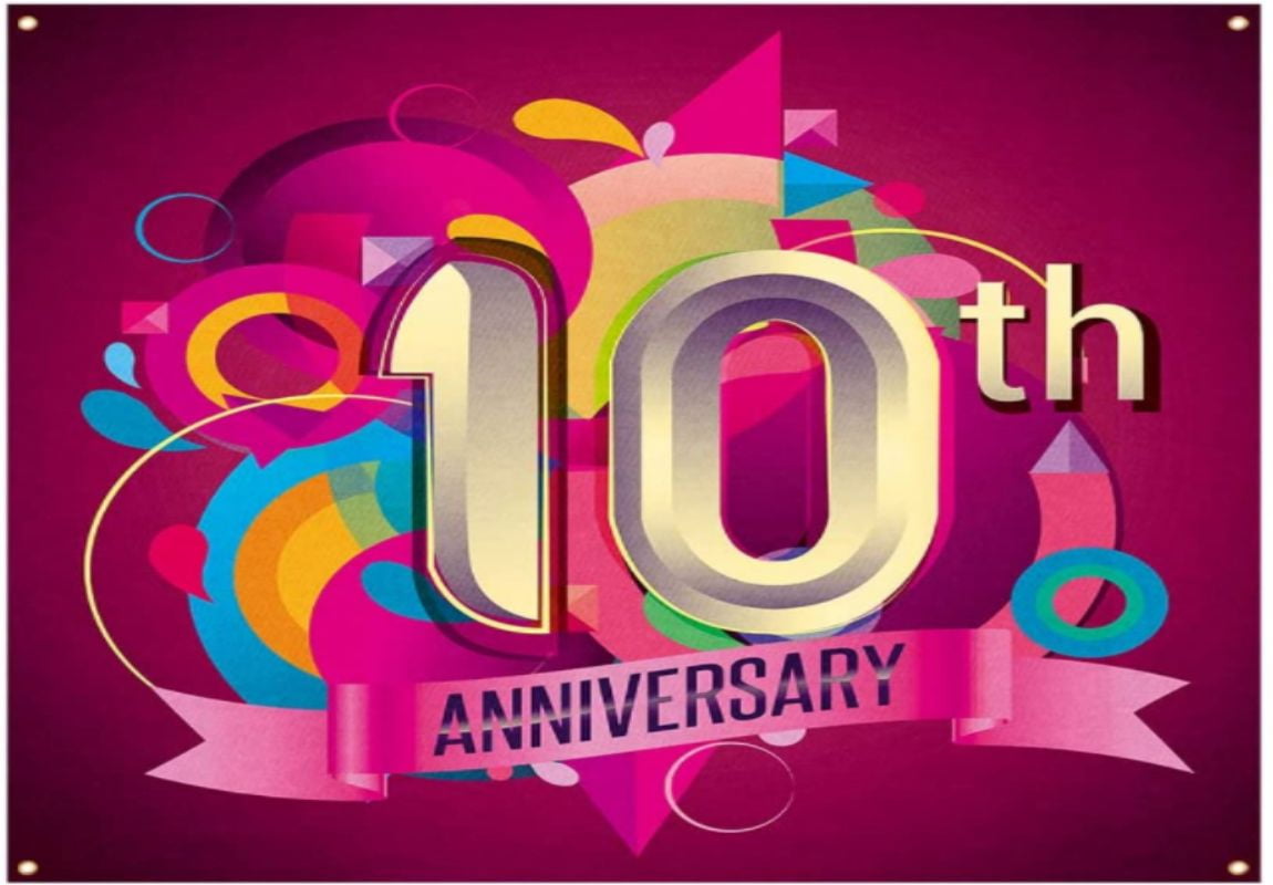 Happy 10th Birthday Background Banner 10 Birthday Party rations for ...