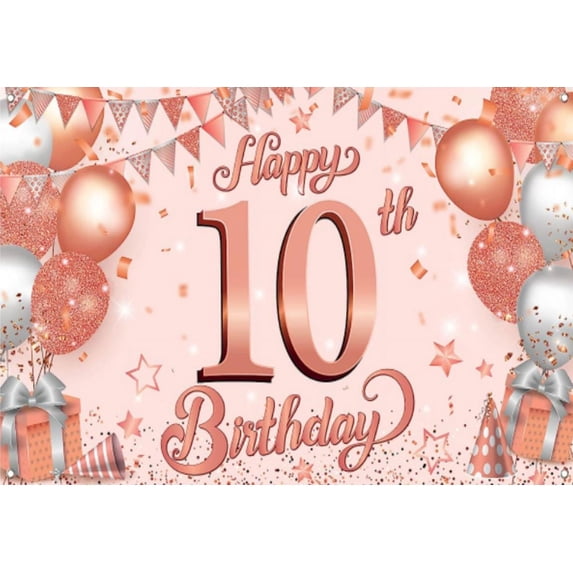 Happy 10th Birthday Background Banner ration Blue rate Boys and for The ...