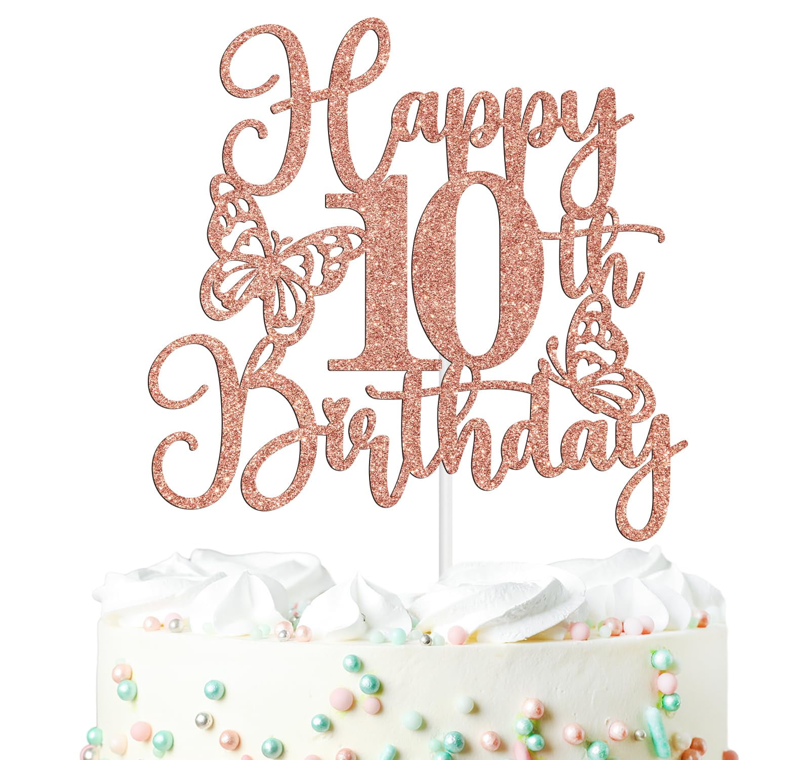 Happy 10th Birthday Cake Topper for AIS1 Boy or Girl,Bruh I'm 10, Hello ...