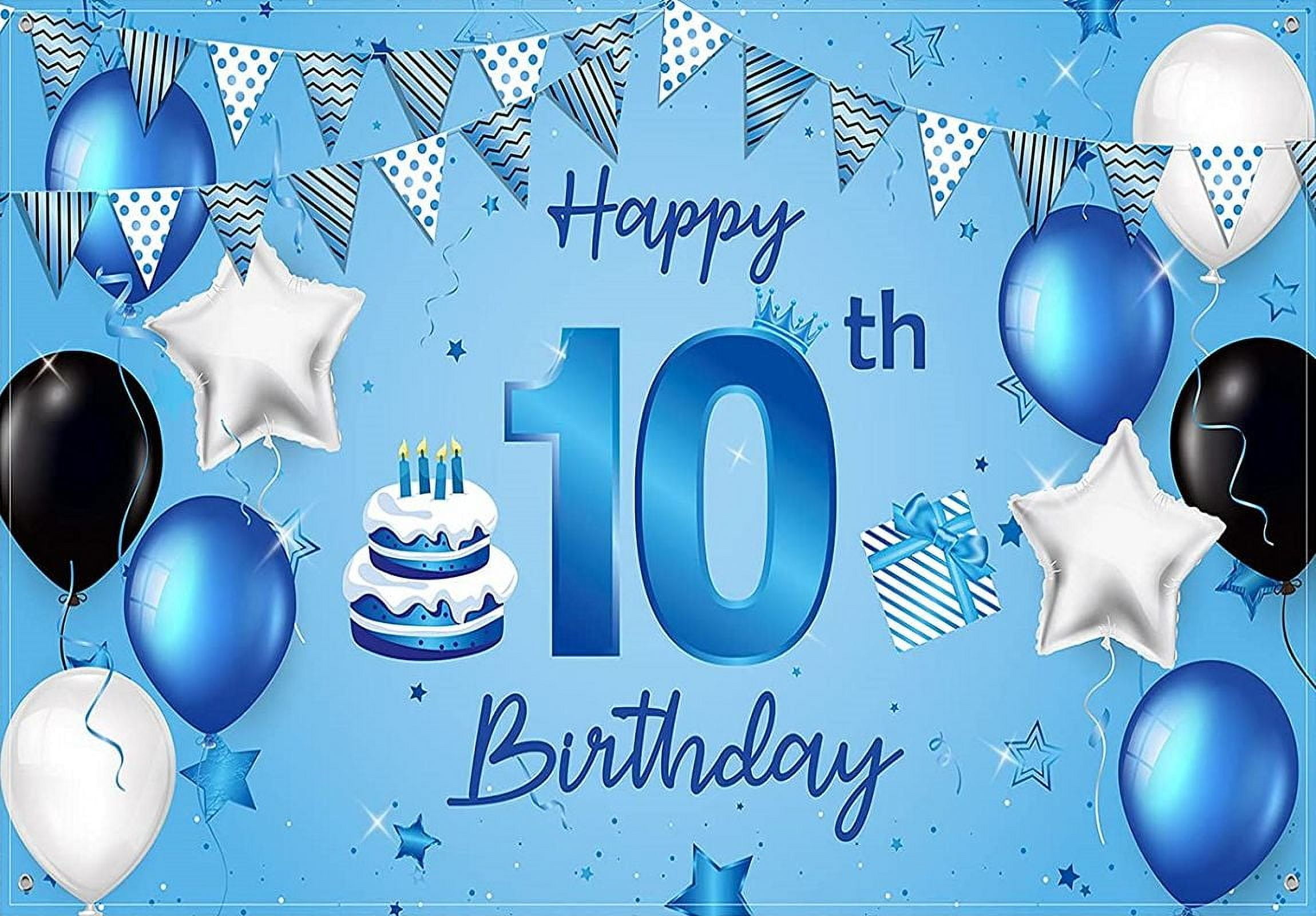 Happy 10th Birthday Custom Backdrop Background Prince Photography ...