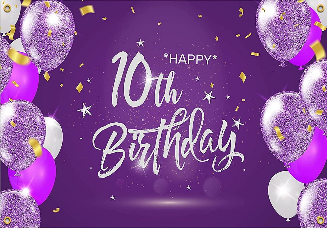 Happy 10th Birthday Custom Backdrop Background Prince Photography ...