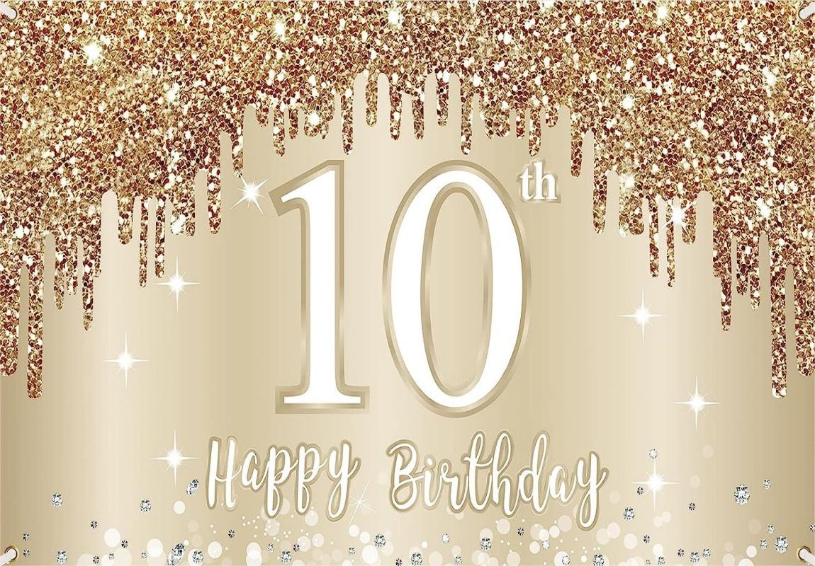 Happy 10th Birthday Prince Background Custom Backdrop Girl Photo ...