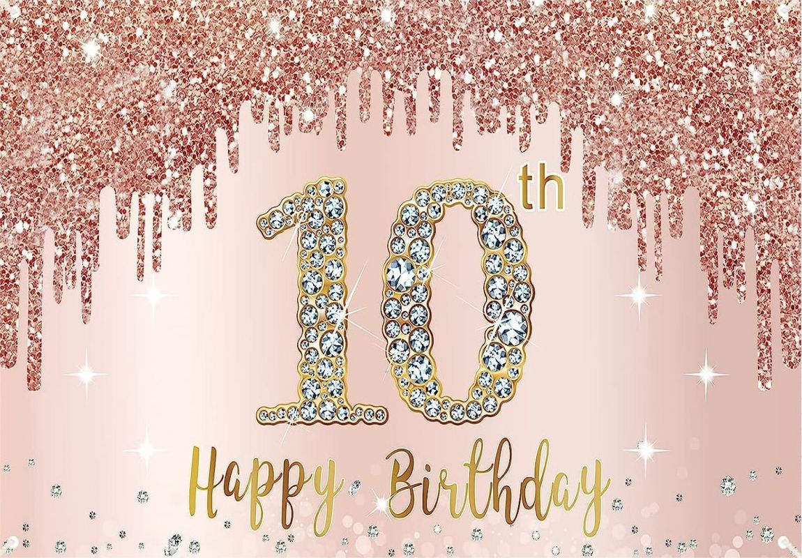 Happy 10th Birthday Prince Background Custom Backdrop Girl Photo ...