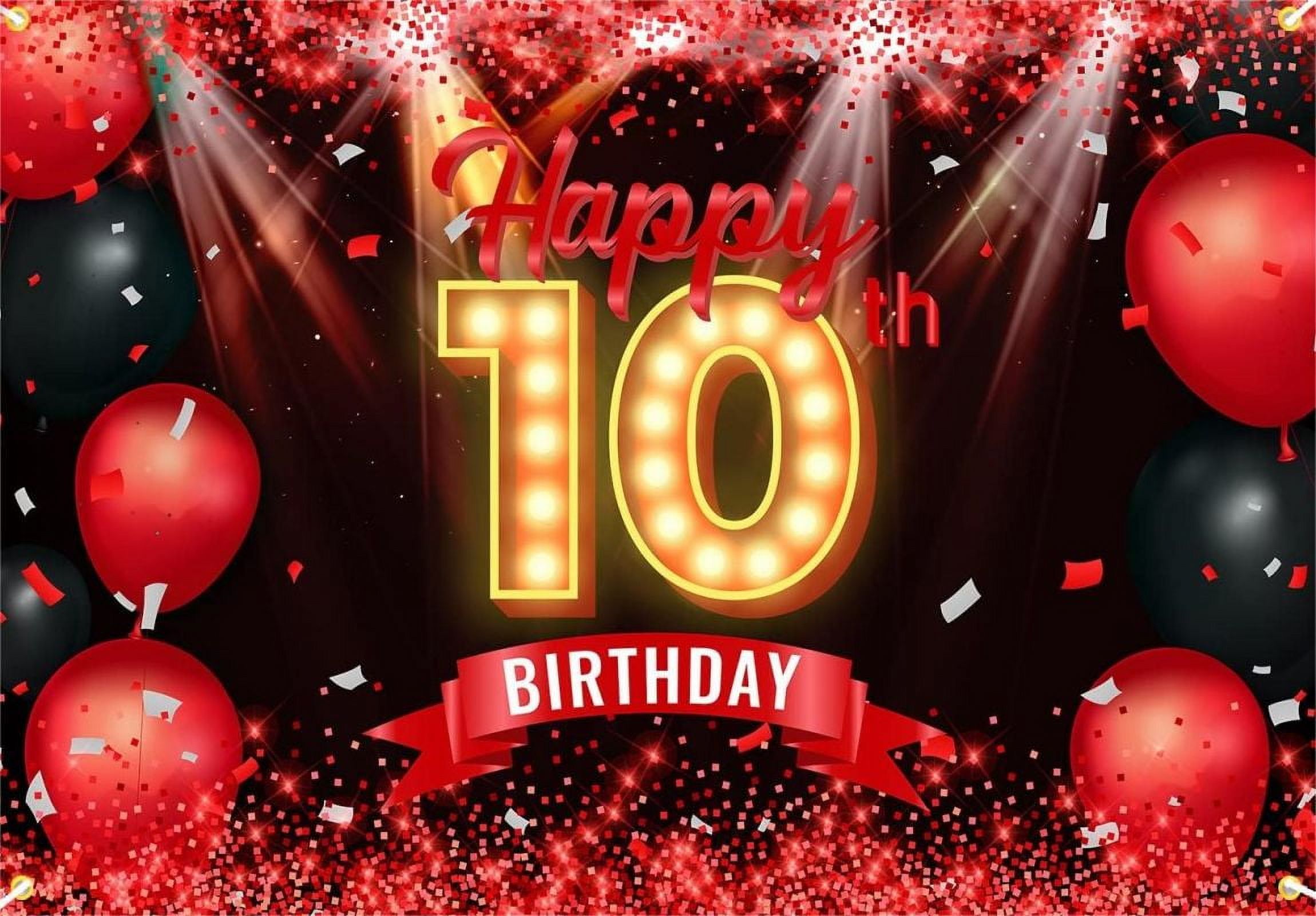 Happy 10th Birthday Prince Background Custom Backdrop Girl Photo ...