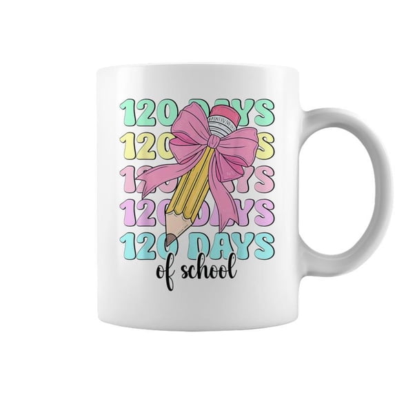 Happy 120 Days Of School Bow Pencil Coffee Mug - Walmart.com