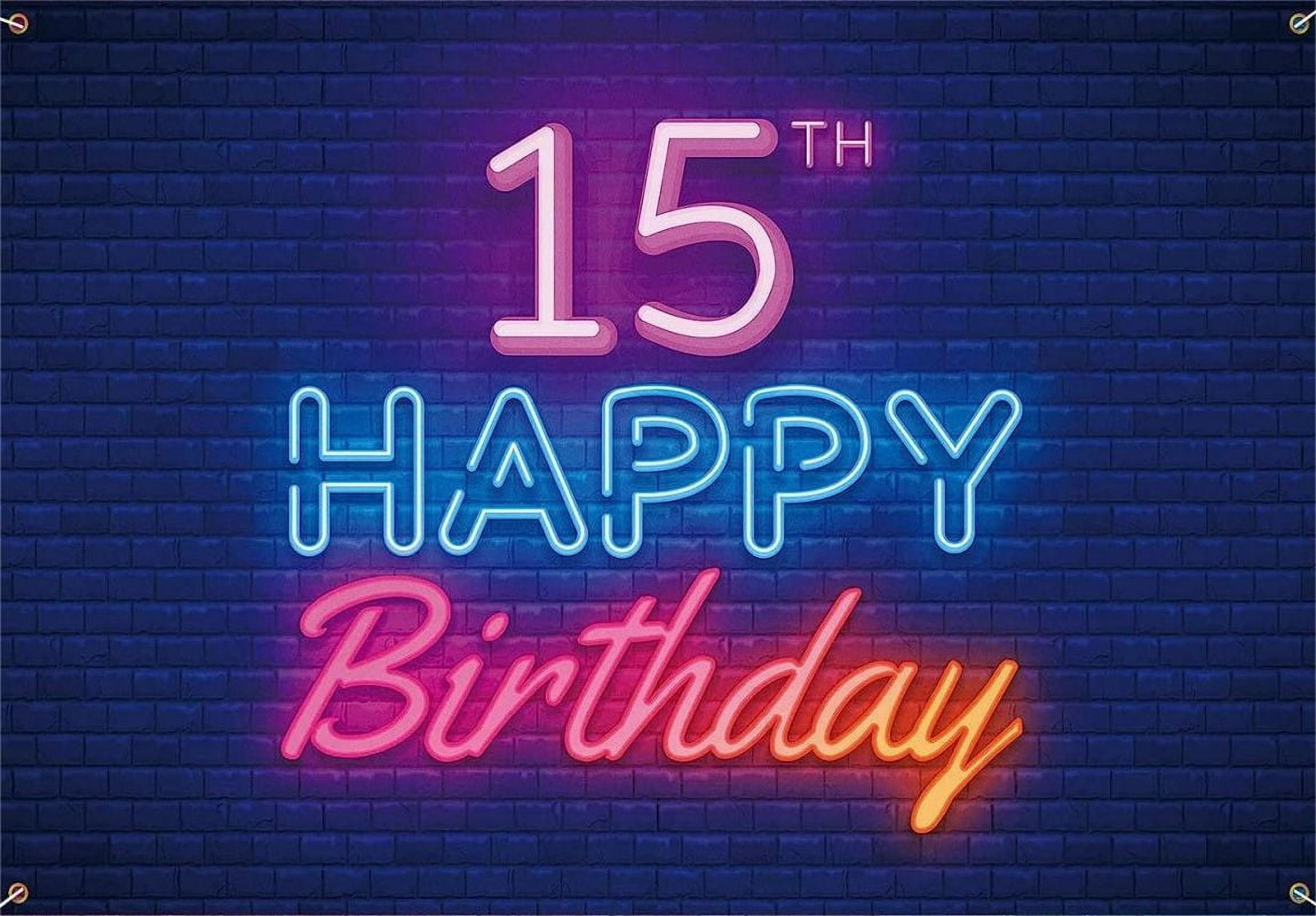 Happy 15th Birthday Background Photography Balloon Game Machine ...