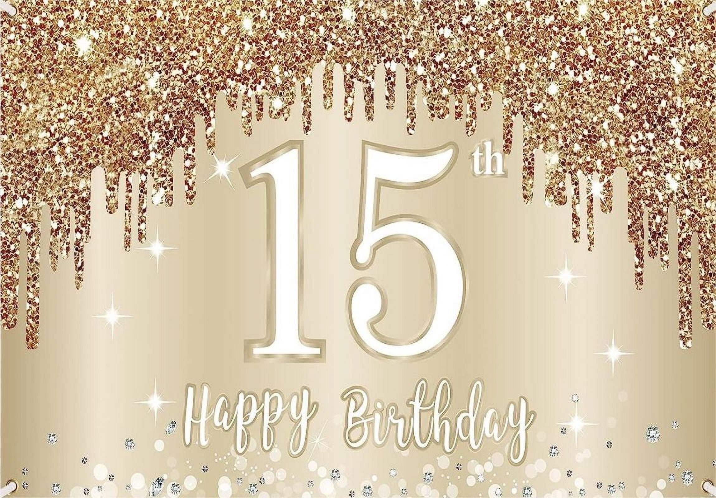Happy 15th Birthday Background Photography Balloon Game Machine ...