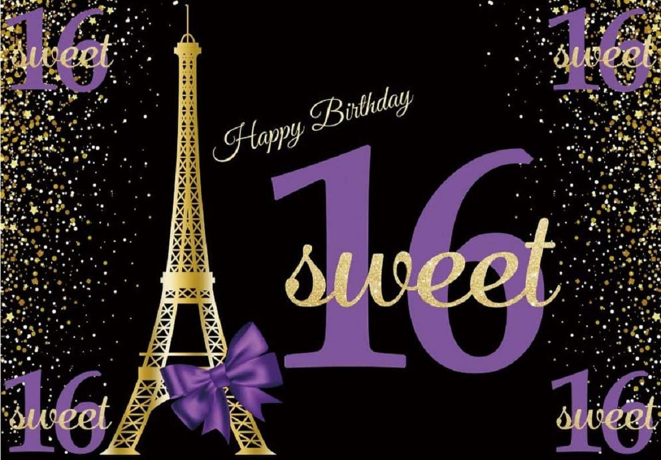 Happy 16th Birthday Background Custom Backdrop Adult Photo Red ...