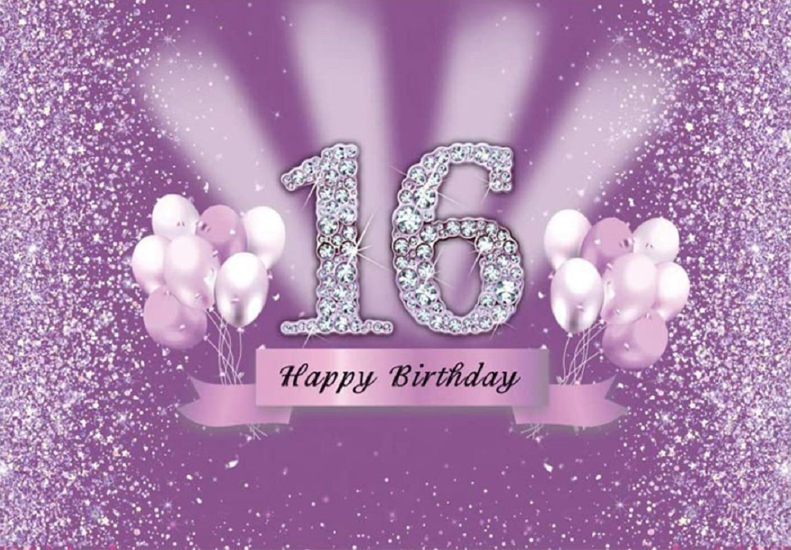 Happy 16th Birthday Background Custom Backdrop Adult Photo Red ...