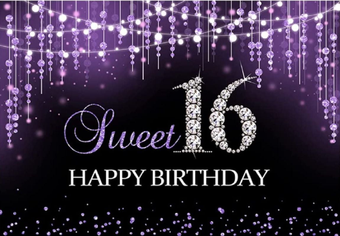 Happy 16th Birthday Background Custom Backdrop Adult Photo Red ...