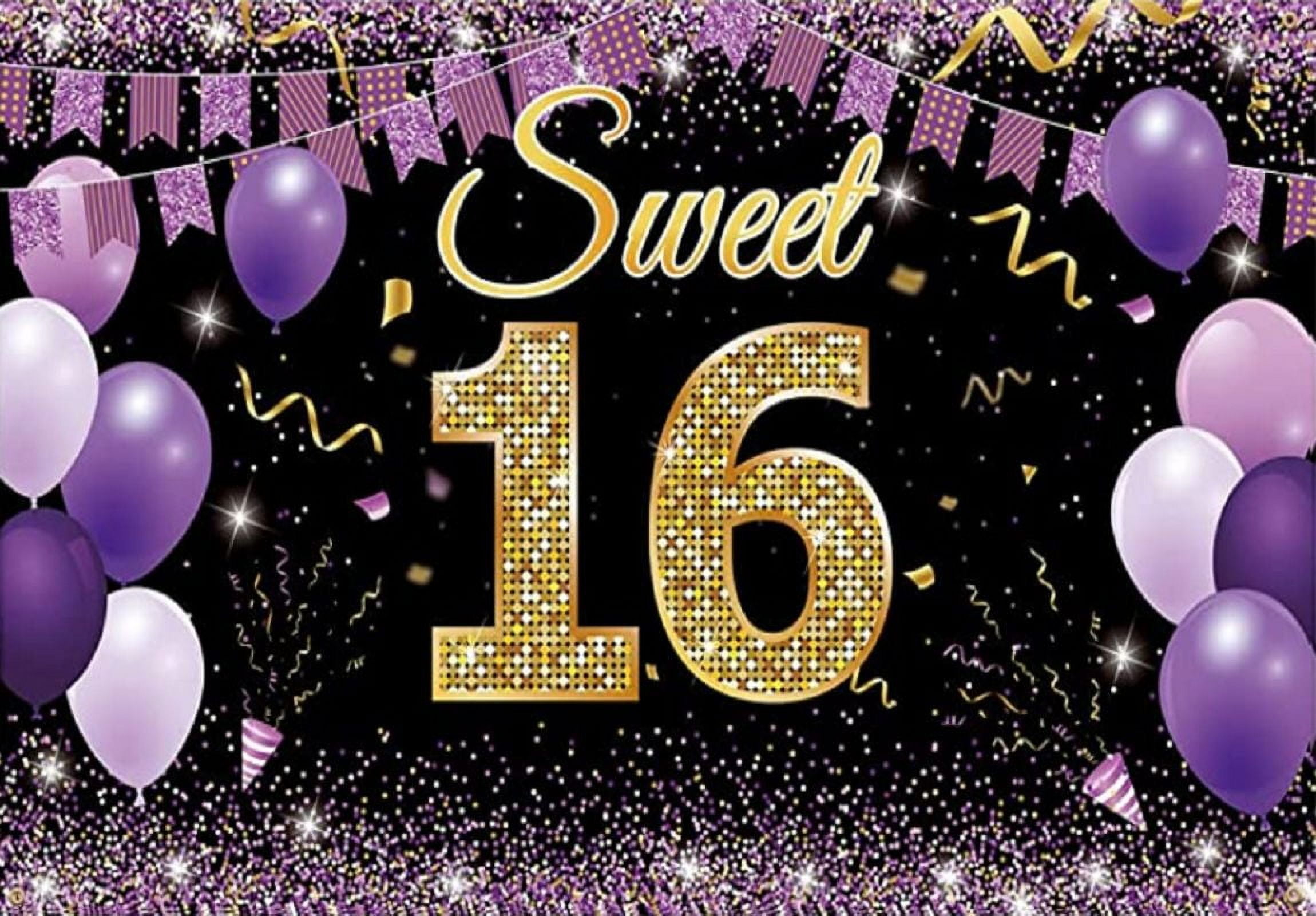 Happy 16th Birthday Background Custom Backdrop Adult Photo Red ...