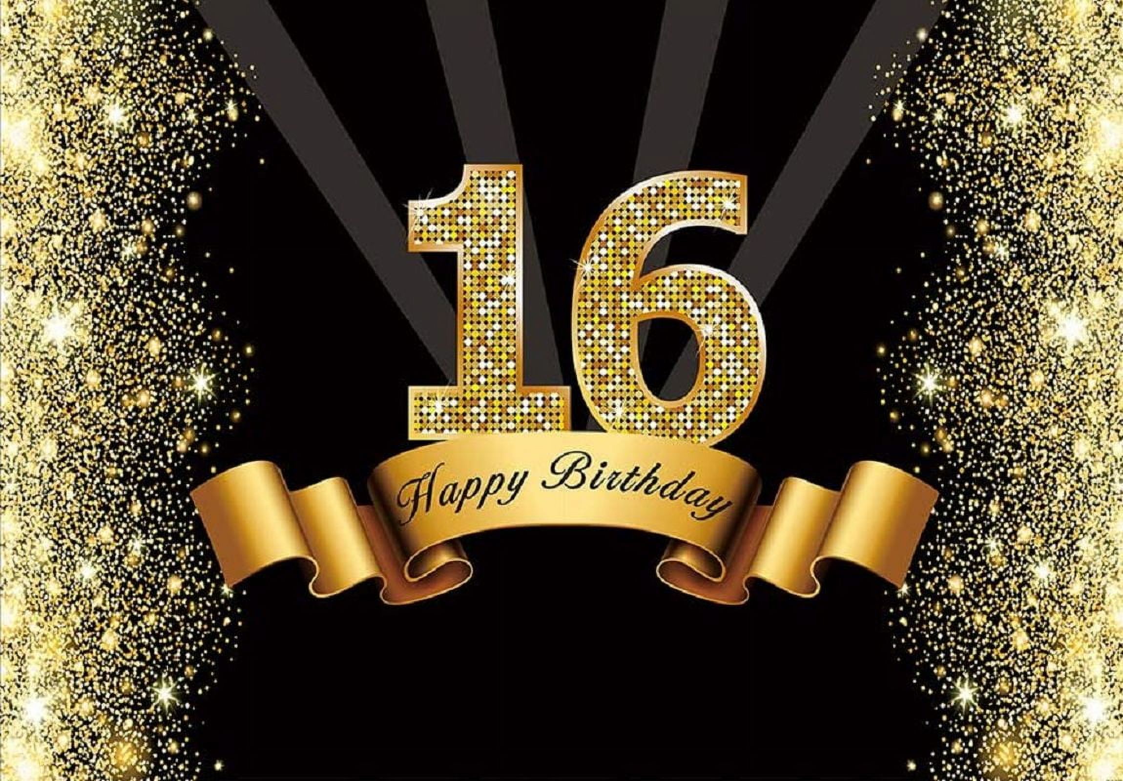 Happy 16th Birthday Background Photography Backdrops Sweet Photo Vinyl ...