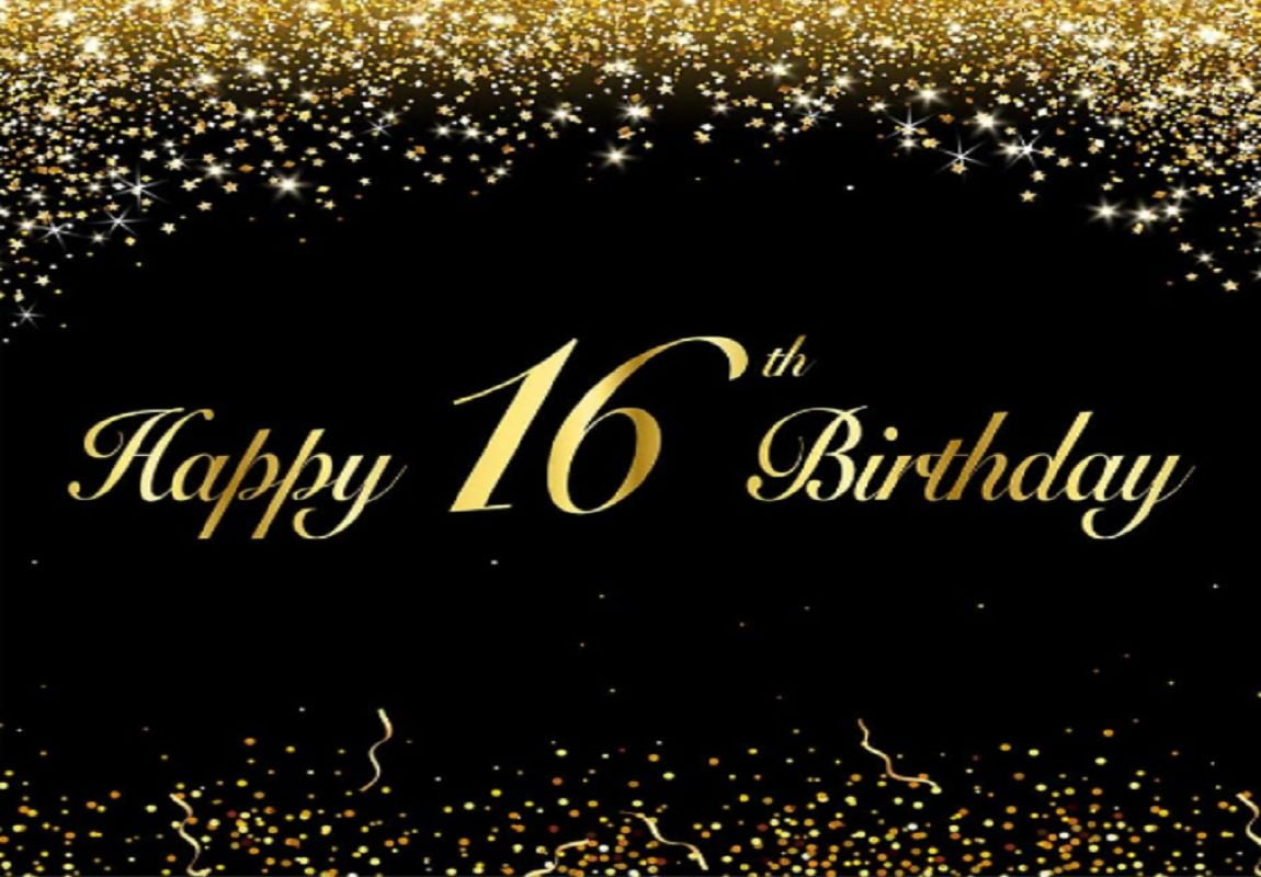 Happy 16th Birthday Background Photography Backdrops Sweet Photo Vinyl ...