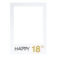 Happy 18th DIY Paper Picture Frame Cutouts Photo Booth Props for ...