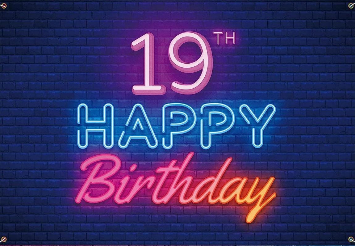 Happy 19th Birthday Background Green Screen Sweet Baptism Backdrop ...