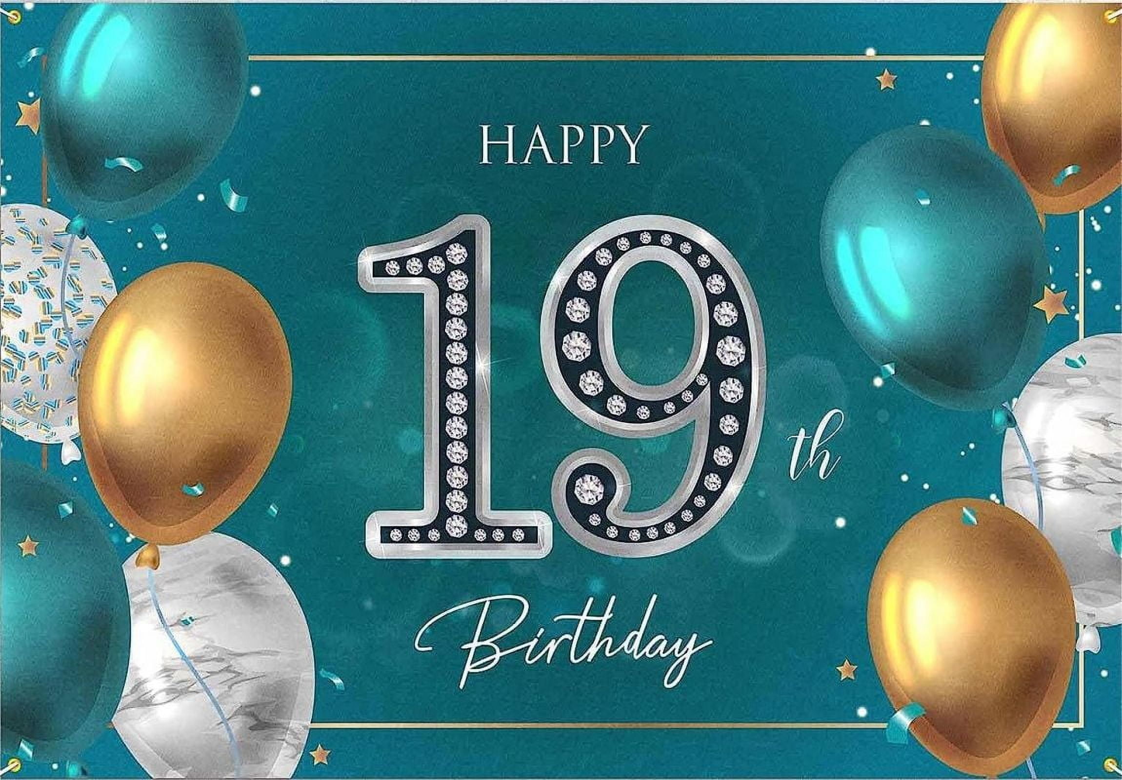 Happy 19th Birthday ration Baby Room Background Sweet Smash Cake Boy ...