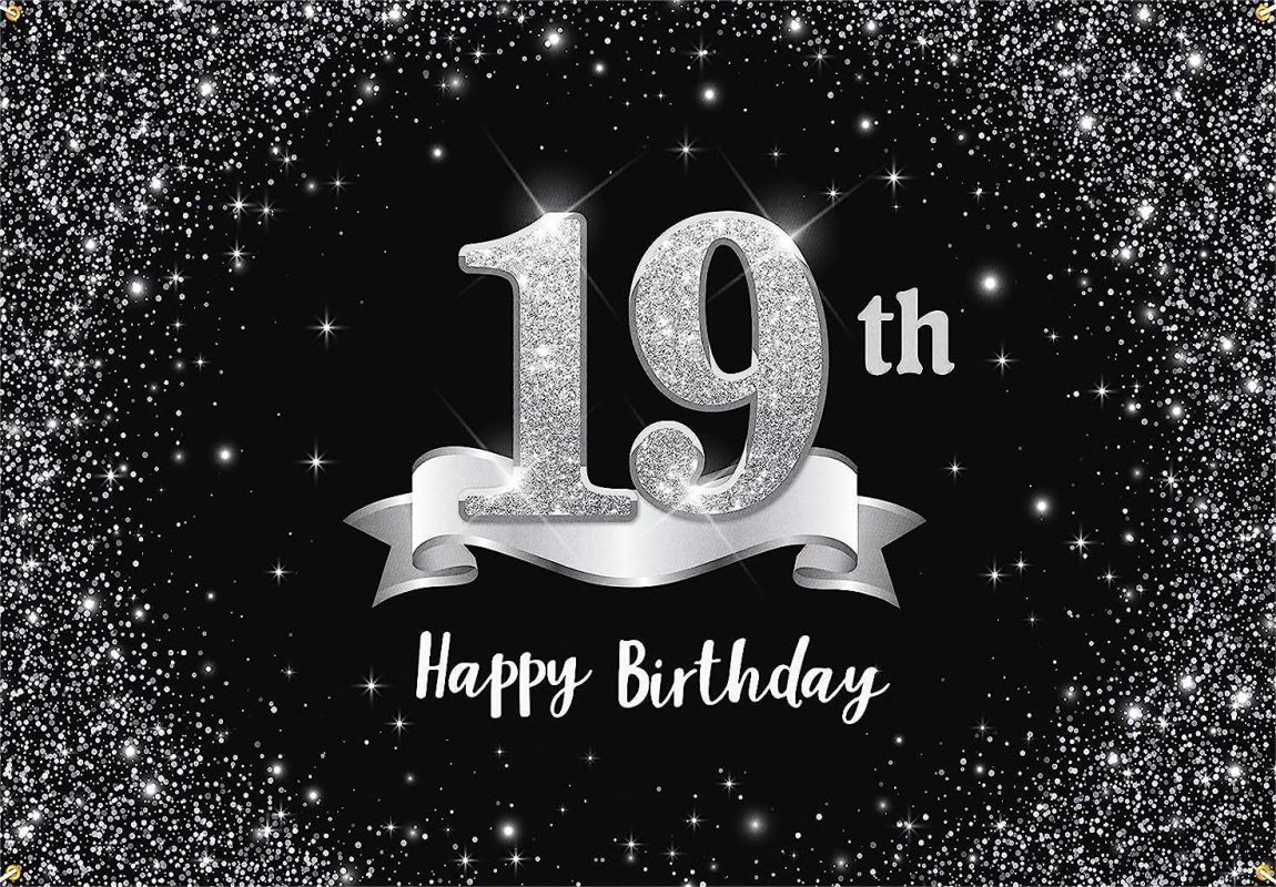 Happy 19th Birthday Photo Background Vintage Red Baptism Backdrop Boy ...