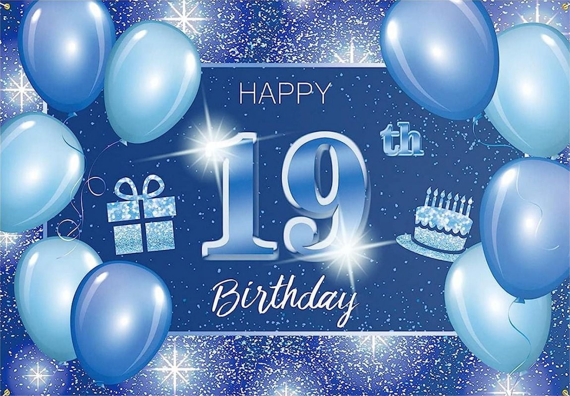 Happy 19th Birthday Photo Background Vintage Red Baptism Backdrop Boy ...