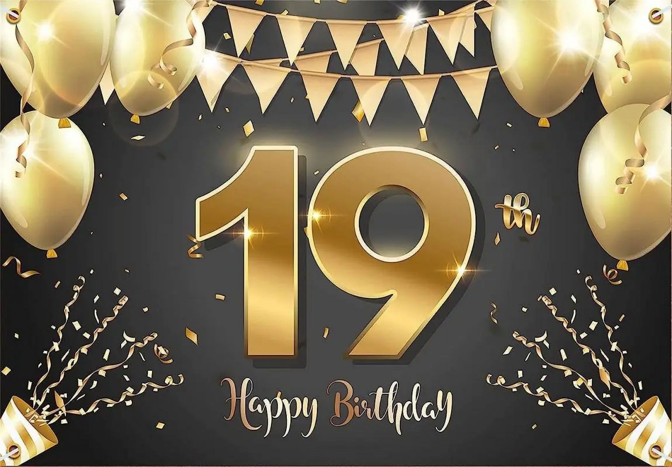 Happy 19th Birthday ration Baby Room Background Sweet Smash Cake Boy ...