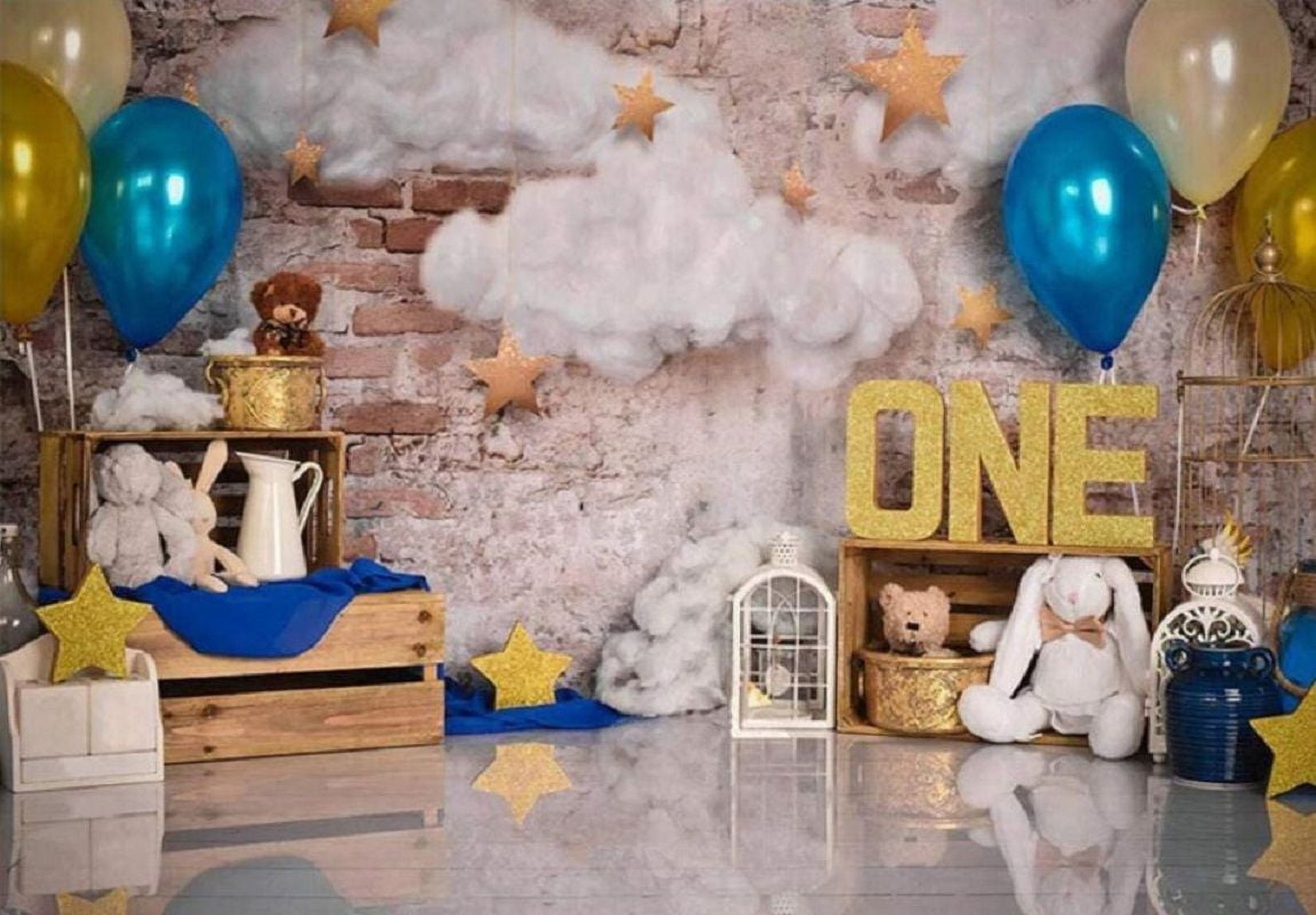 Happy 1th Birthday Custom Backdrop Party Year Banner Photo Background ...