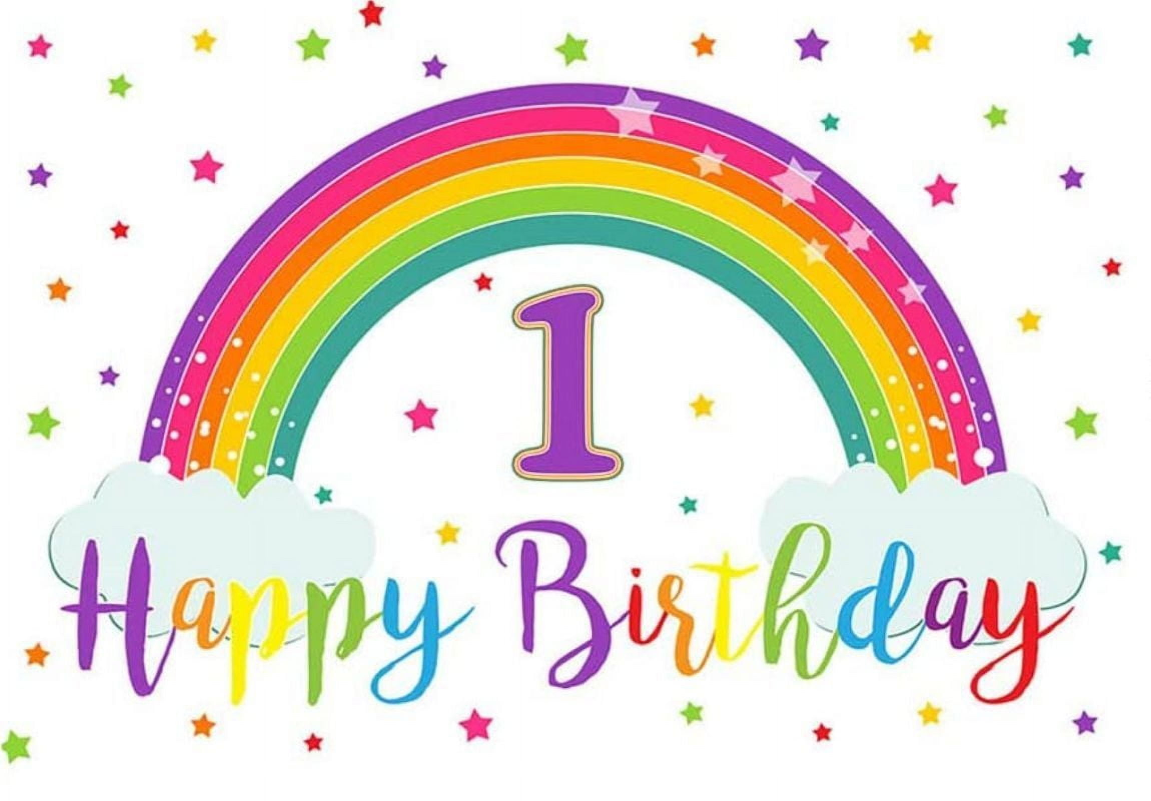 Happy 1th Birthday Party Baby Shower rations Vinyl Photo Background ...