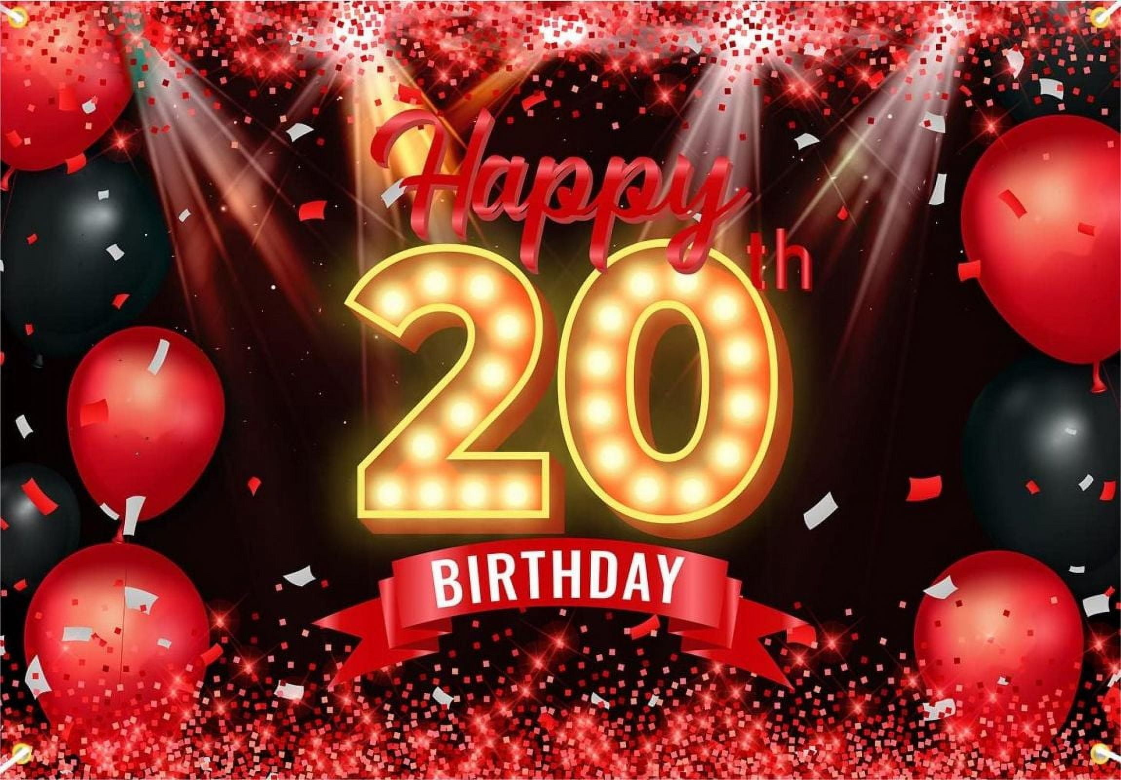 Happy 20th Birthday Background Photo Sweet Boy or Girl ration Newborn Photography Props Baby ...