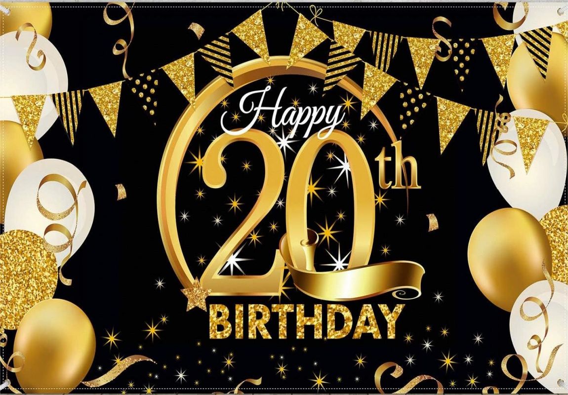 Happy 20th Birthday Background Photo Sweet Boy or Girl ration Newborn ...