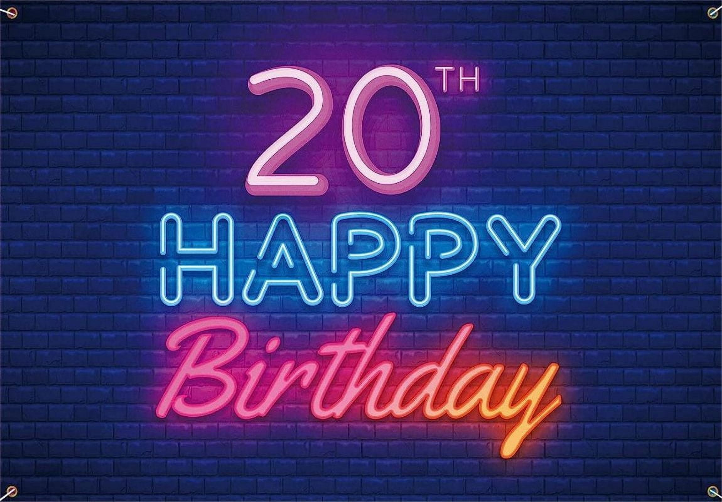 Happy 20th Birthday Background Photo Sweet Boy or Girl ration Newborn ...