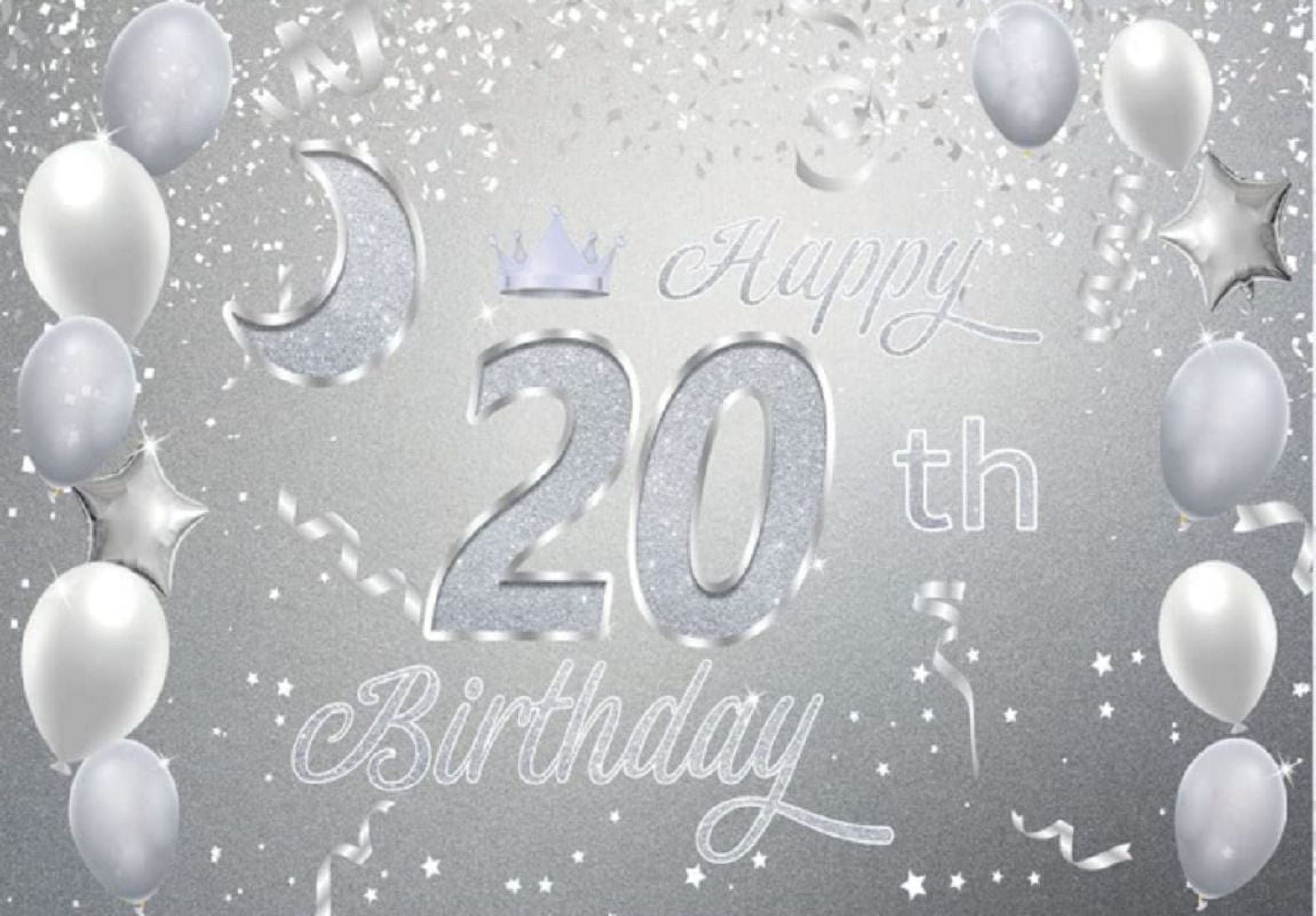 Happy 20th Birthday Background Photo Sweet Photography Backdrops The ...