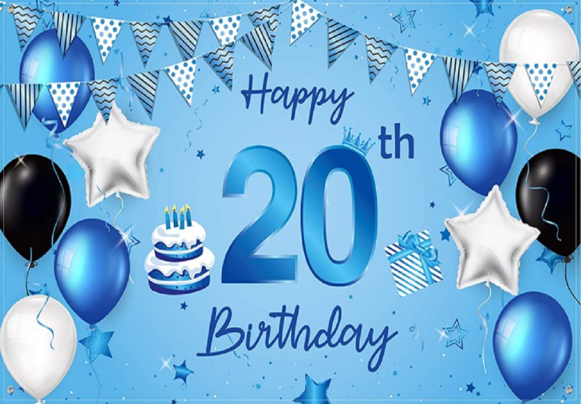 Happy 20th Birthday Background Photo Sweet Photography Backdrops The ...