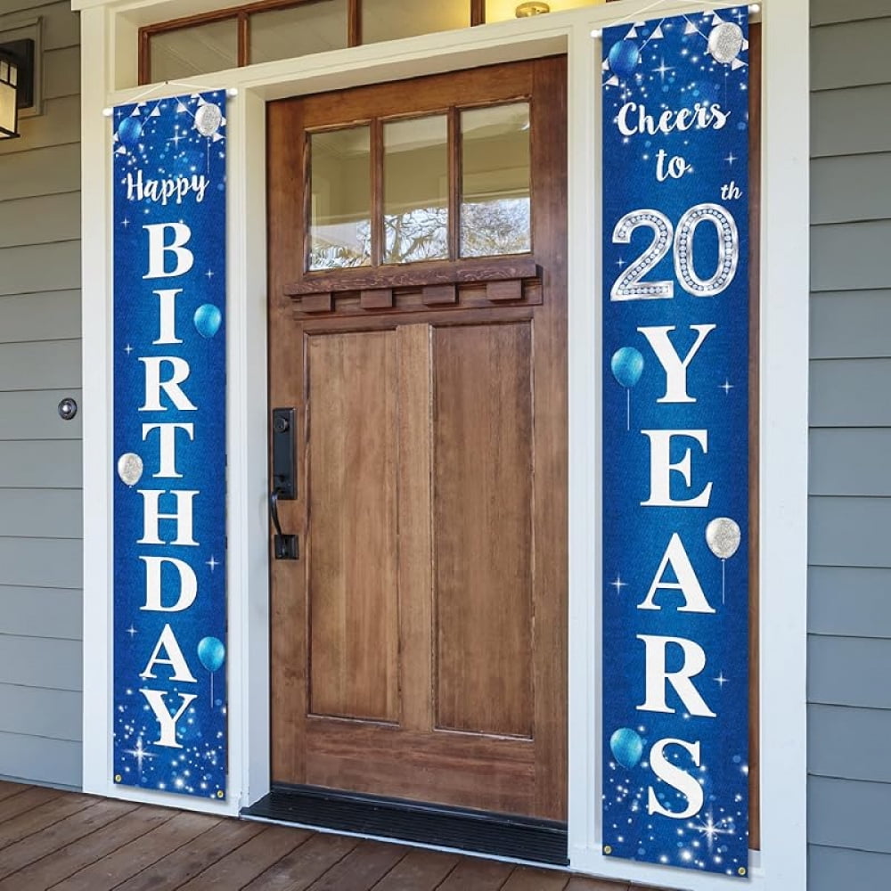 Happy 20th Birthday Yard Sign Door Banner - Cheers to 20 Years Birthday ...