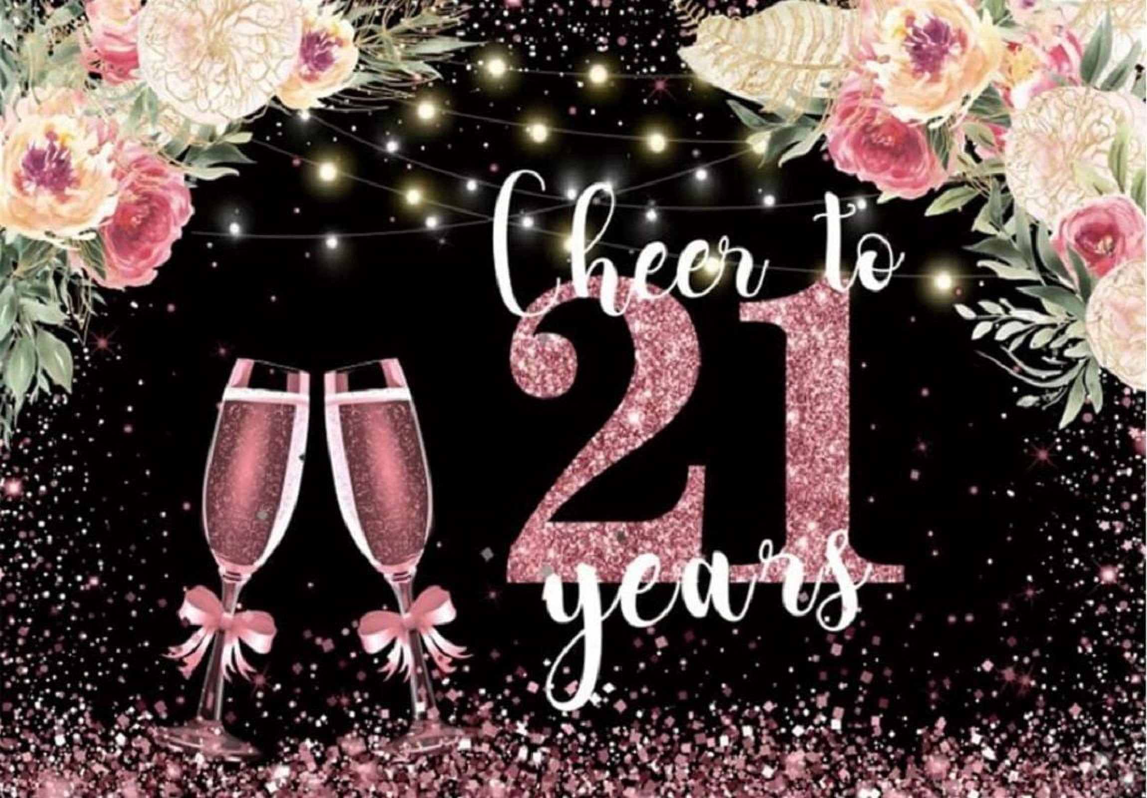 Happy 21th Birthday Background Custom Backdrop Adult Photo Balloon ...