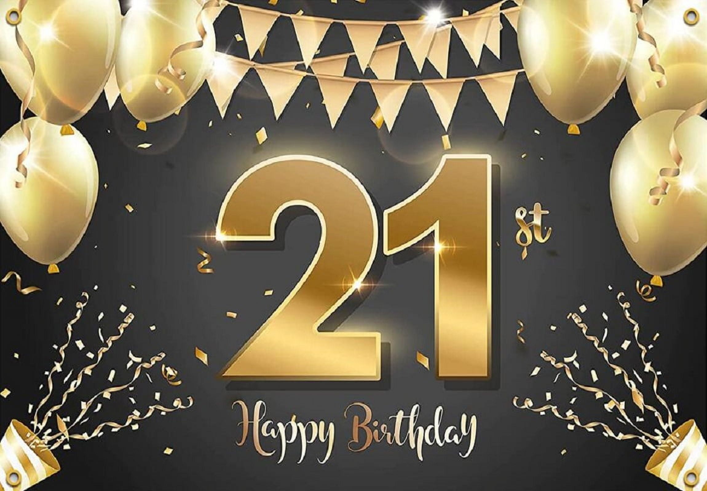 Happy 21th Birthday Background Custom Backdrop Red Photo Adult ...
