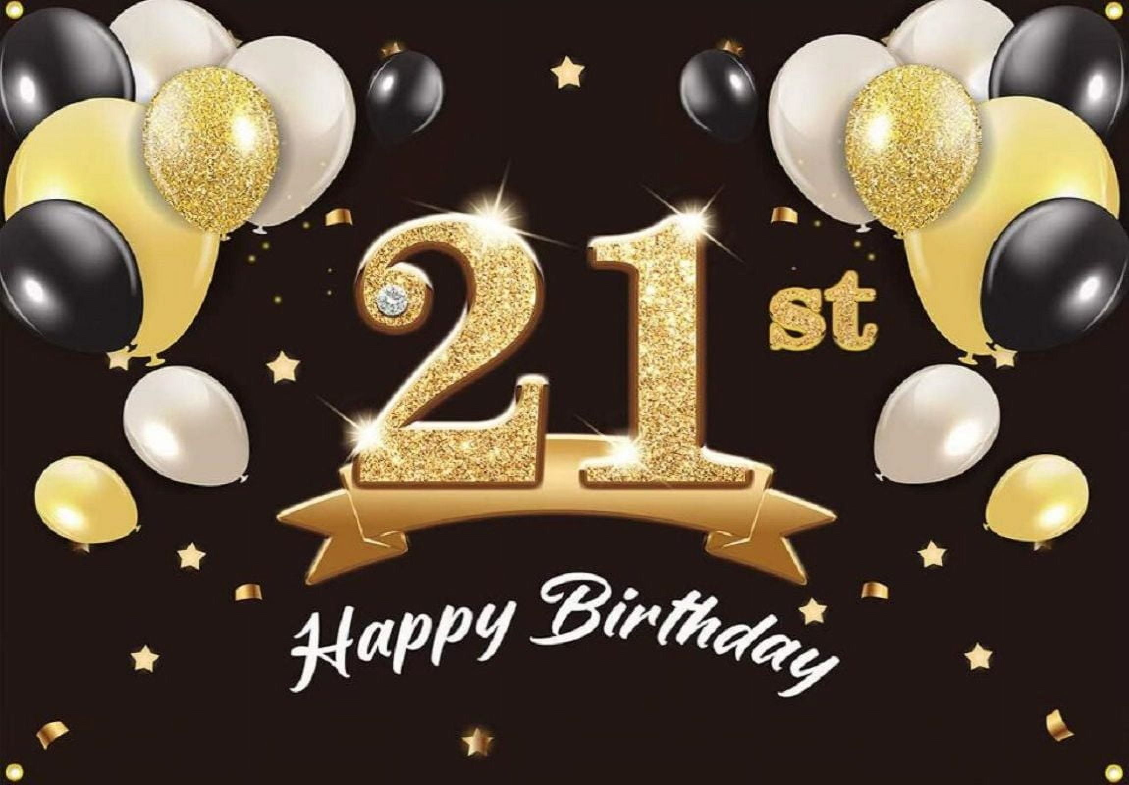 Happy 21th Birthday Balloon Photography Backdrops The Breath of Youth ...