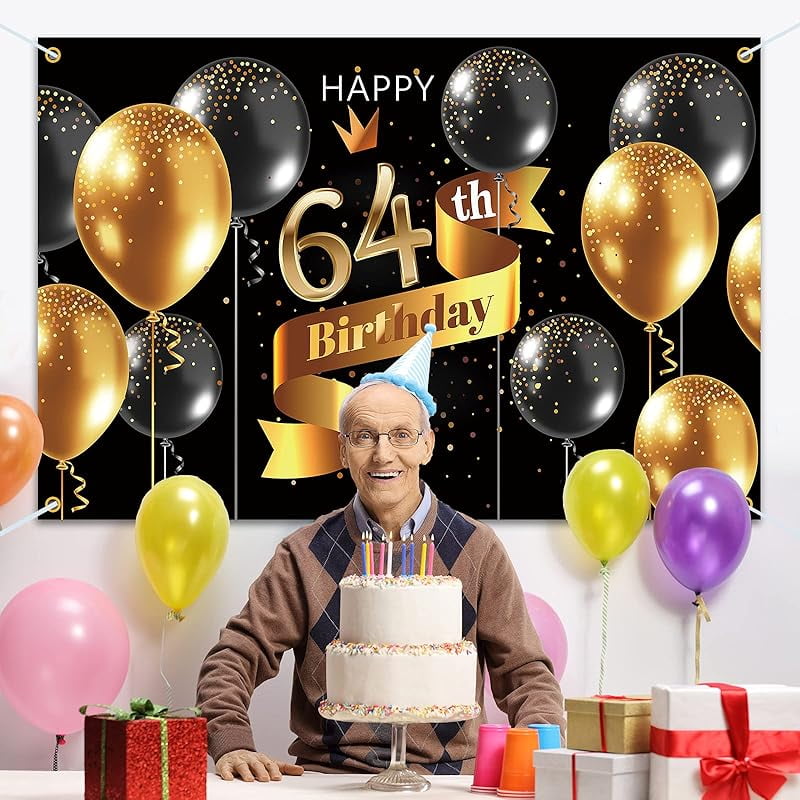 Happy 28th Birthday Backdrop Banner - 28 Birthday Party Decorations ...