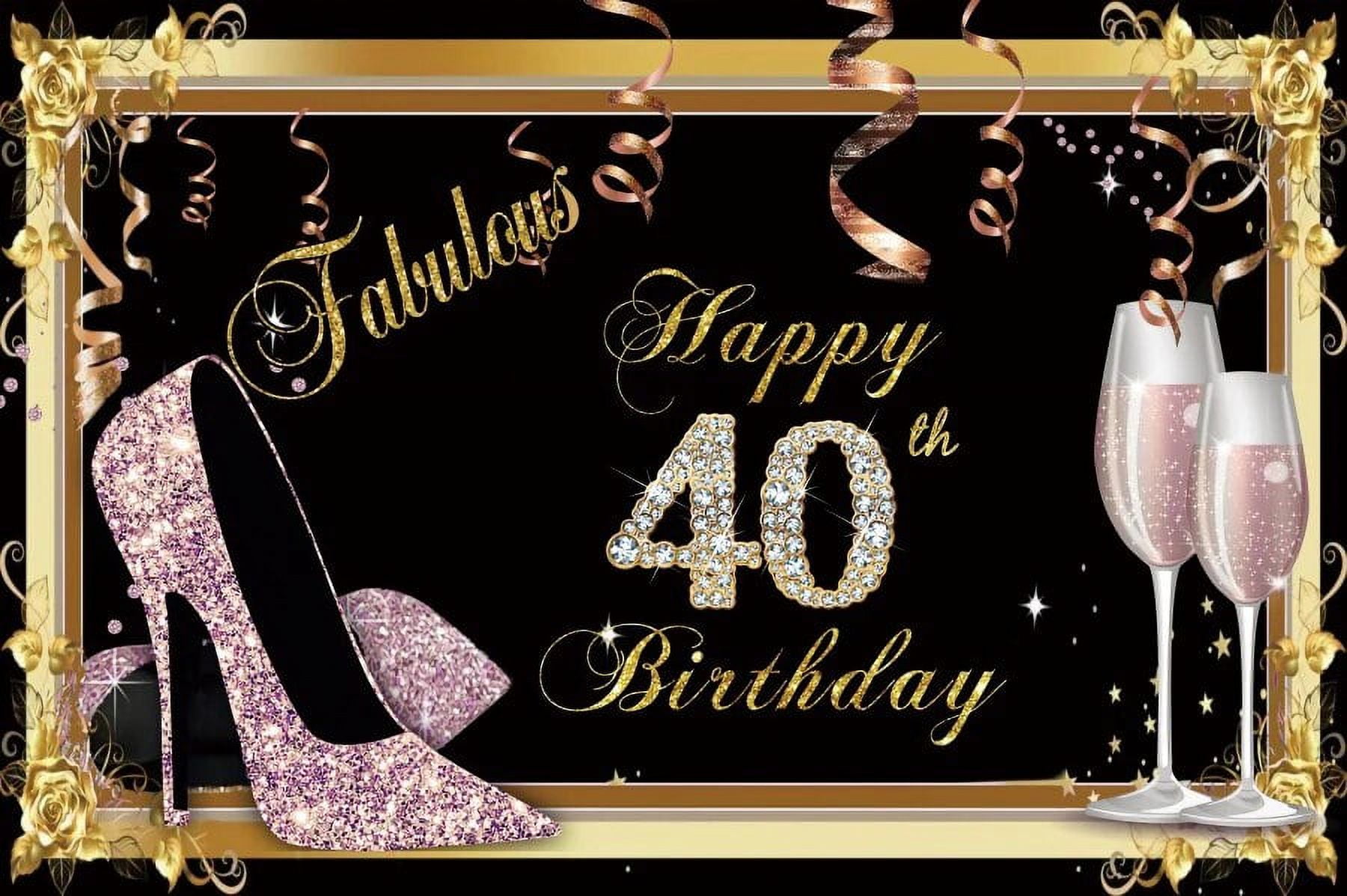 Happy 30 40 50 th Birthday Photocall Backgrounds Blue Curtain ...