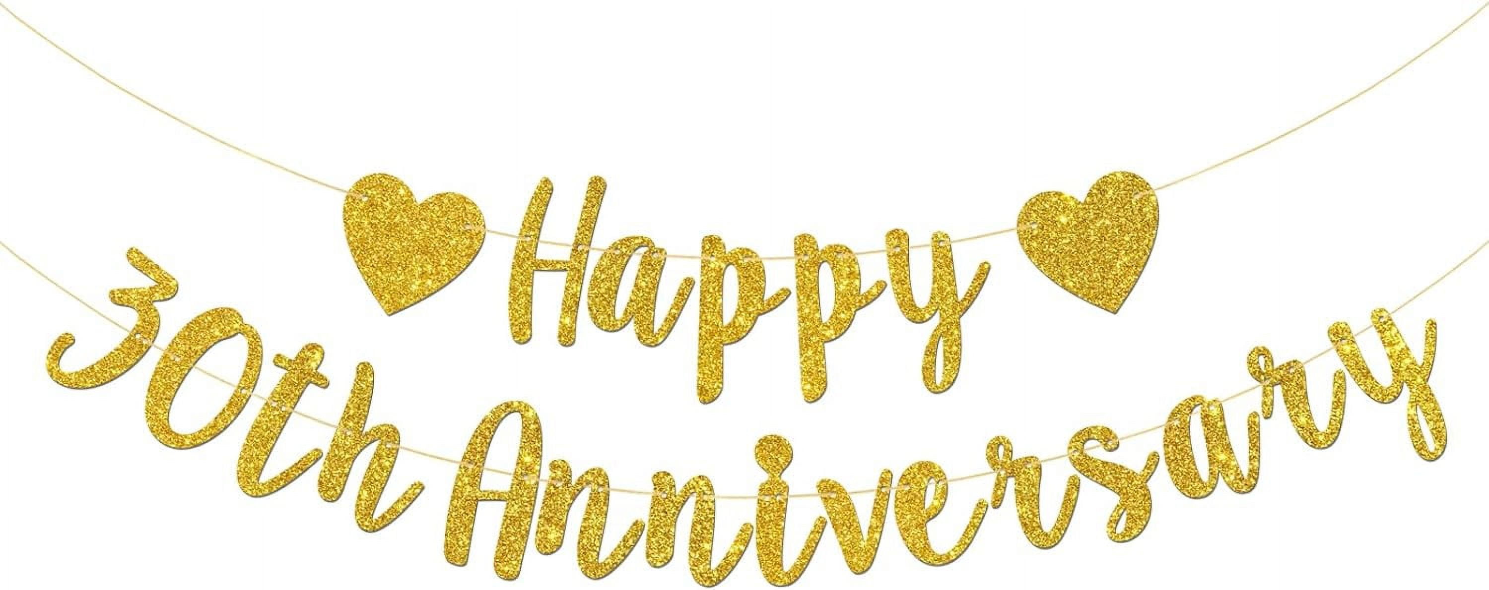 Happy 30th Anniversary Banner, 30th Wedding Anniversary, 30th Birthday ...