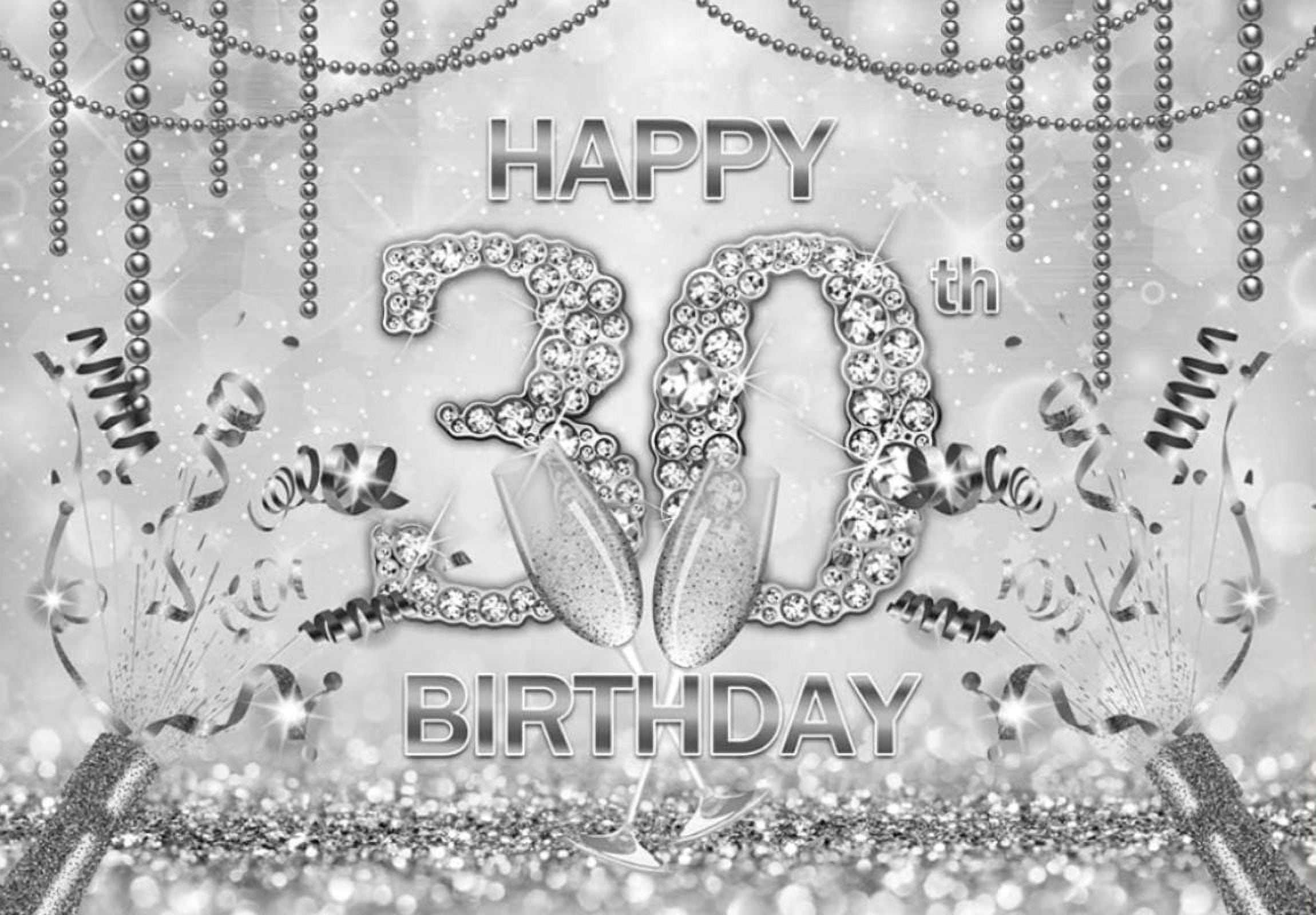 Happy 30th Birthday Backdrop Lady Talk 30 to Me Rose Gold Photography ...