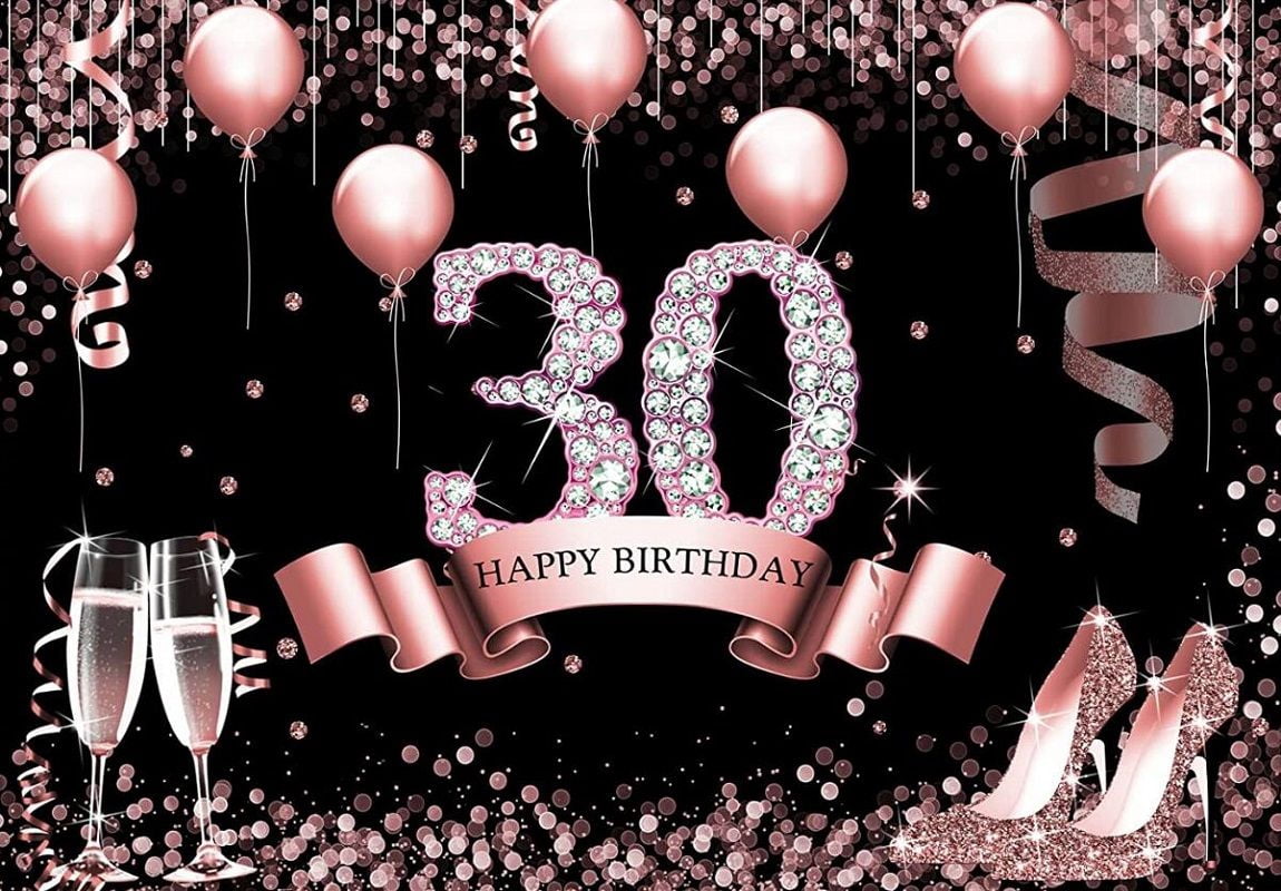 Happy 30th Birthday Background Prince Princess Photography Backdrops ...