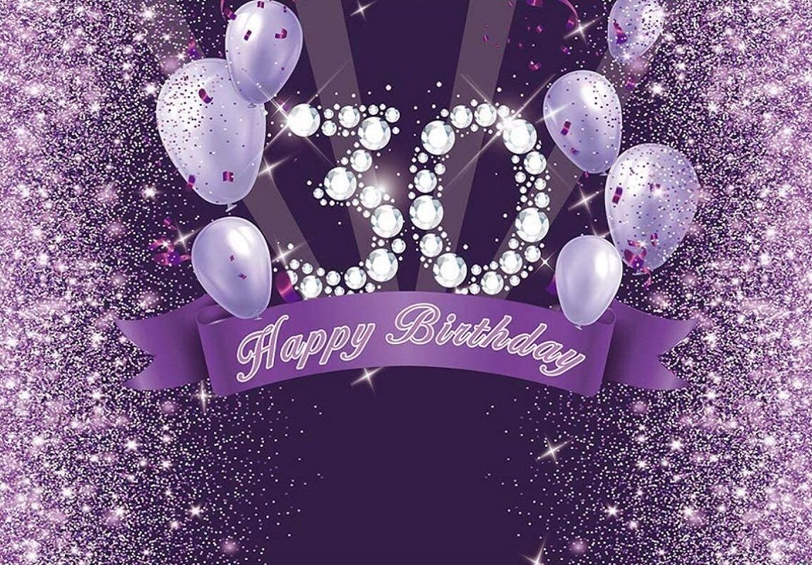Happy 30th Birthday Background Prince Princess Photography Backdrops ...