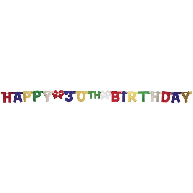 Happy 30th Birthday Jointed Banner, 1pk - Walmart.com