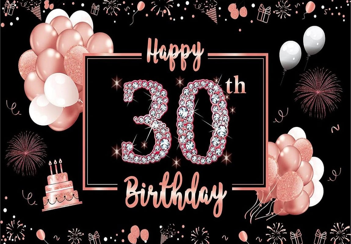 Happy 30th Birthday Red Photography Backdrops Background Prince Custom ...