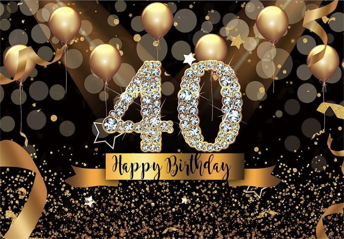 Happy 36/37/38/39/40th Birthday Backdrop for Photography Background ...